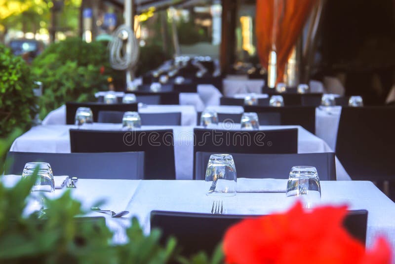 Restaurant without Visitors Stock Image - Image of visitors, serving ...