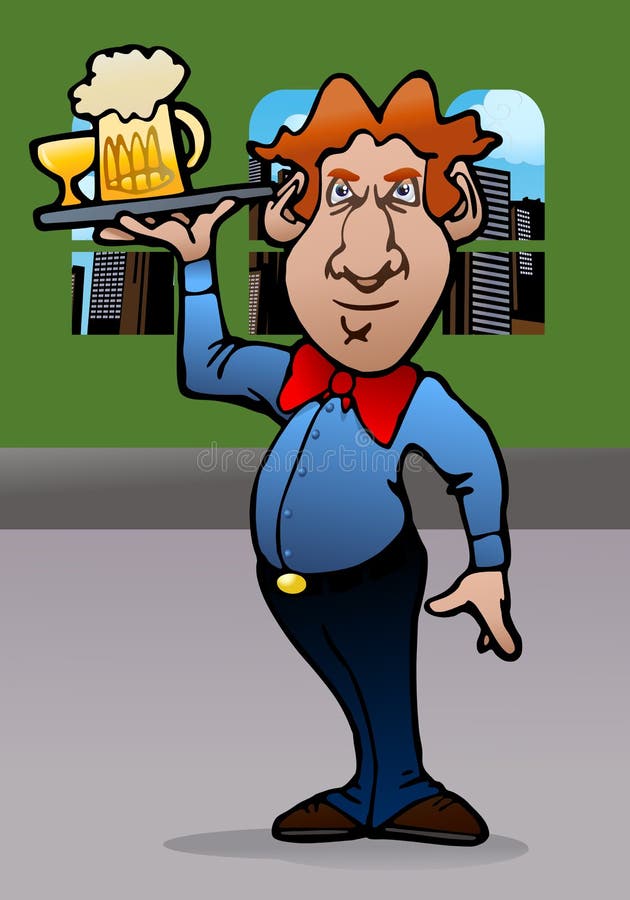 Servant cartoon stock illustration. Illustration of servant - 25112043