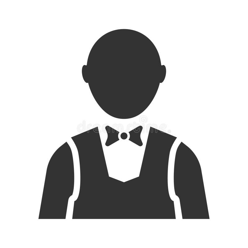 Restaurant waiter icon stock vector. Illustration of vector - 211742455