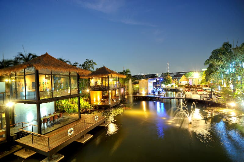 Restaurant in water stock image. Image of holiday, hotel - 97831433