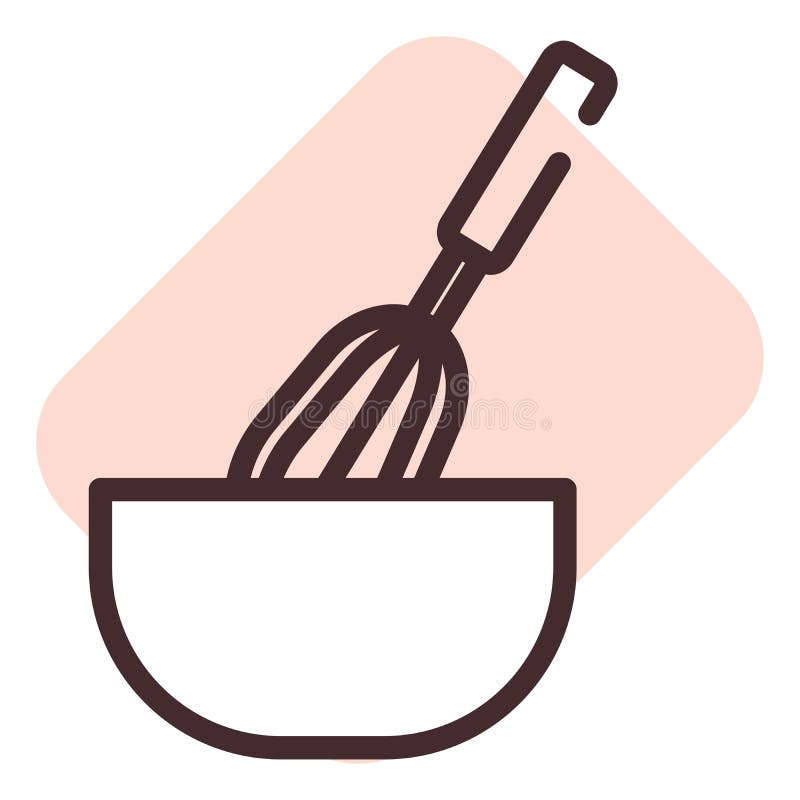 Restaurant whisk, icon stock vector. Illustration of graphic - 259394892