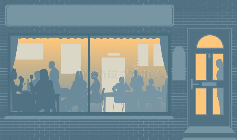 Diner stock vector. Illustration of dining, sitting, waiter - 11679429