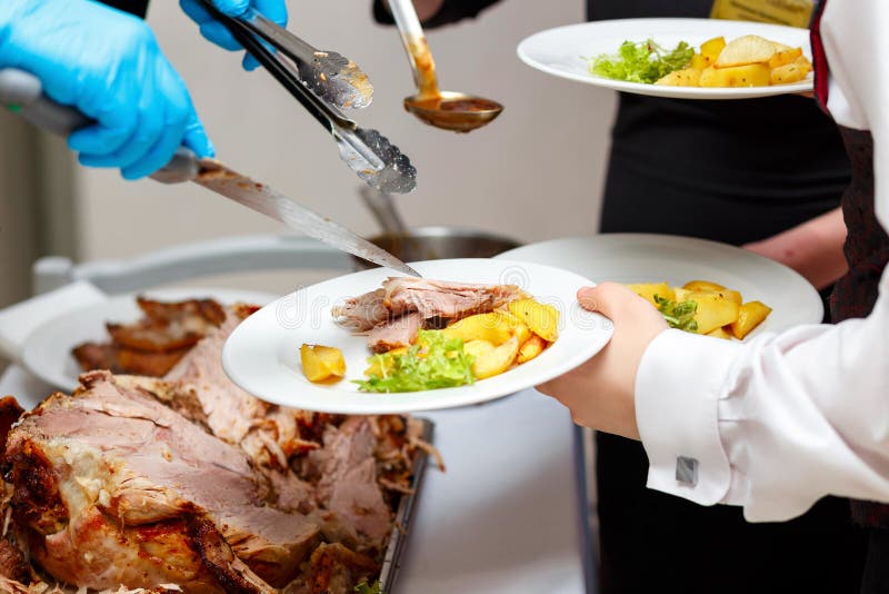 Restaurant Workers Prepare Meals Stock Image - Image of fried, dish ...