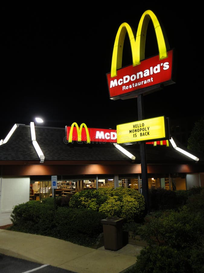 Indicador Do Localizador Da Tabela Do Restaurante Mcdonalds Fotografia Editorial - Imagem de ...