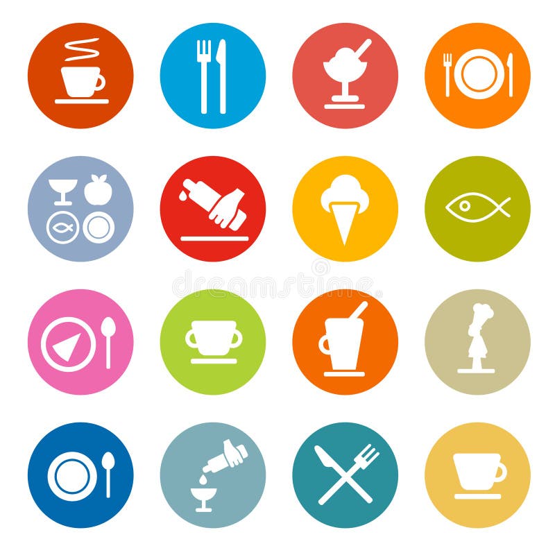 Iconos De La Comida Ilustraciones Stock, Vectores, Y Clipart – (44,752 ...