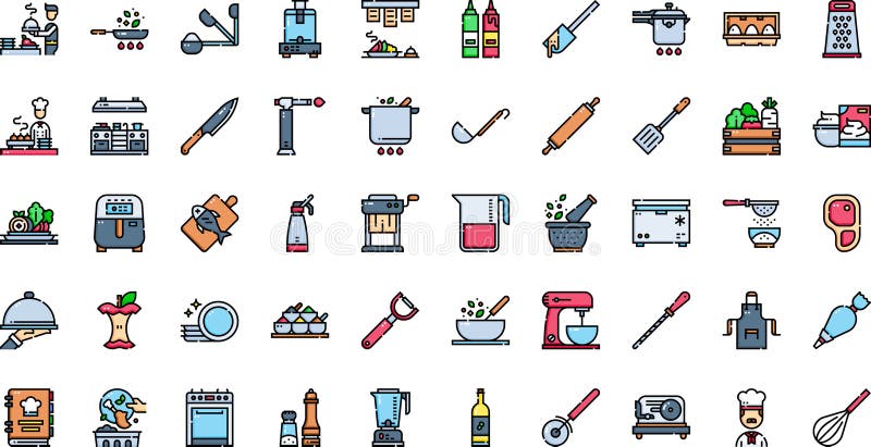 Restaurantkitchen Icons High-Quality Vector Icons Collection with ...
