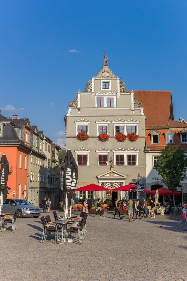 Restaurants at the Herderplatz Square in Weimar Editorial Stock Image ...