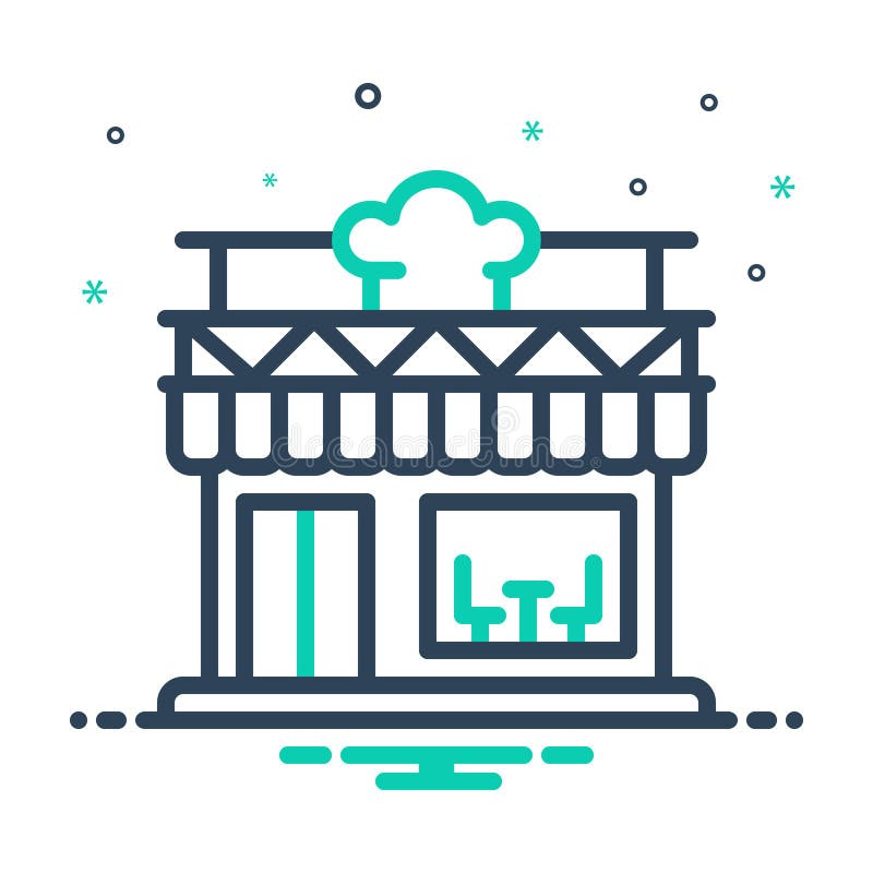 Mix Icon for Restaurants, Eatery and Cafe Stock Vector - Illustration ...