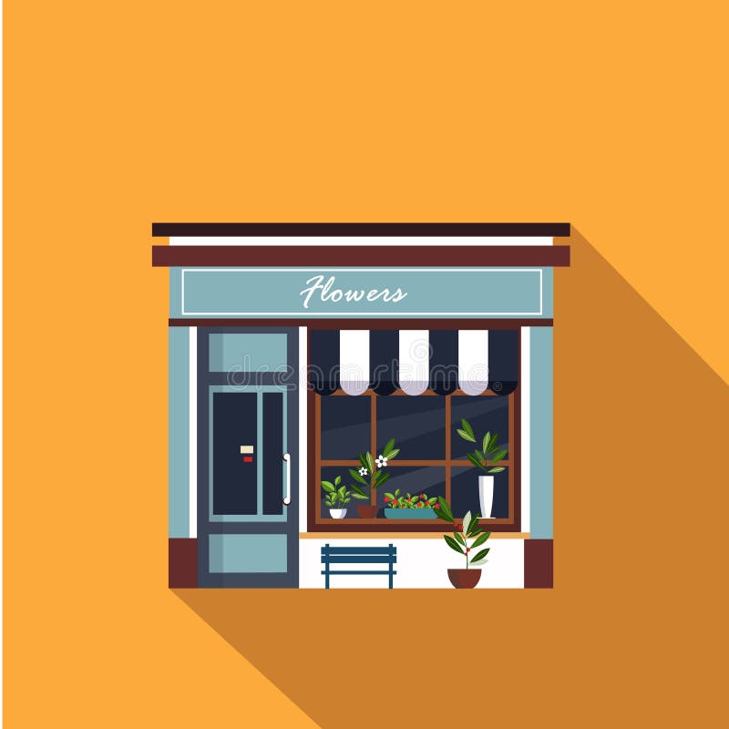 Restaurants and Shops Facade, Storefront Vector Stock Vector ...