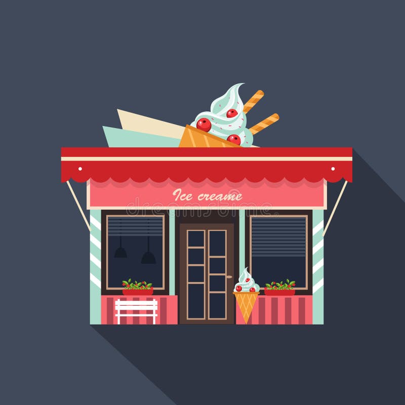 Restaurants and Shops Facade, Storefront Vector Stock Vector ...
