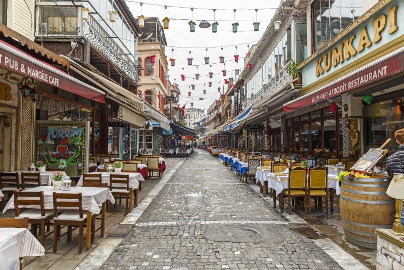 Restaurants on a Street in Istanbul Editorial Stock Photo - Image of ...