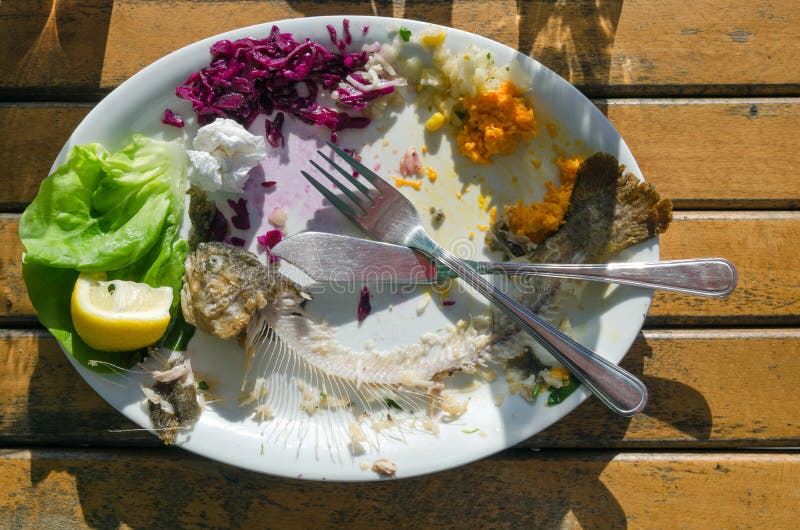 Restes de nourriture image stock. Image du vivacité, fourchette - 39767209