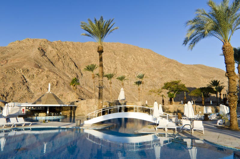 Resting Area Near Resort Hotel, Eilat, Israel Stock Image - Image of ...
