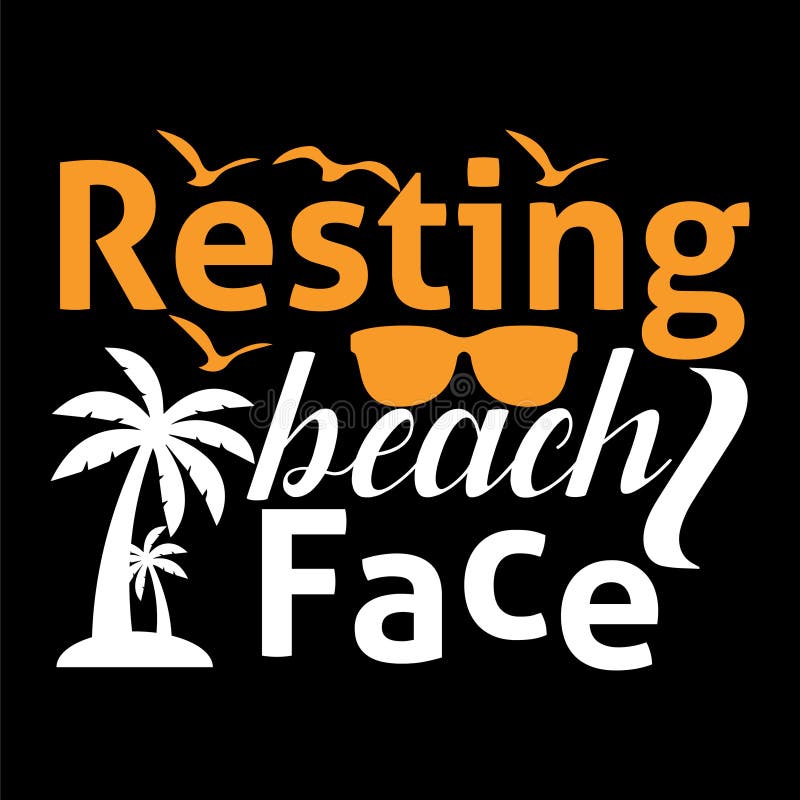 Resting BEACH FACE stock vector. Illustration of water - 262442837