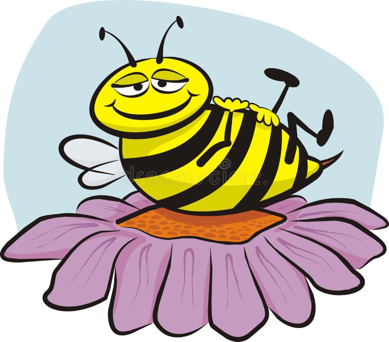 Resting bee stock vector. Illustration of humorous, sweet - 23455779