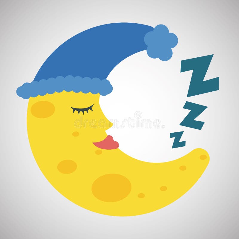 Resting Design. Sleep Icon. Bedtime Concept, Vector Illustration Stock ...