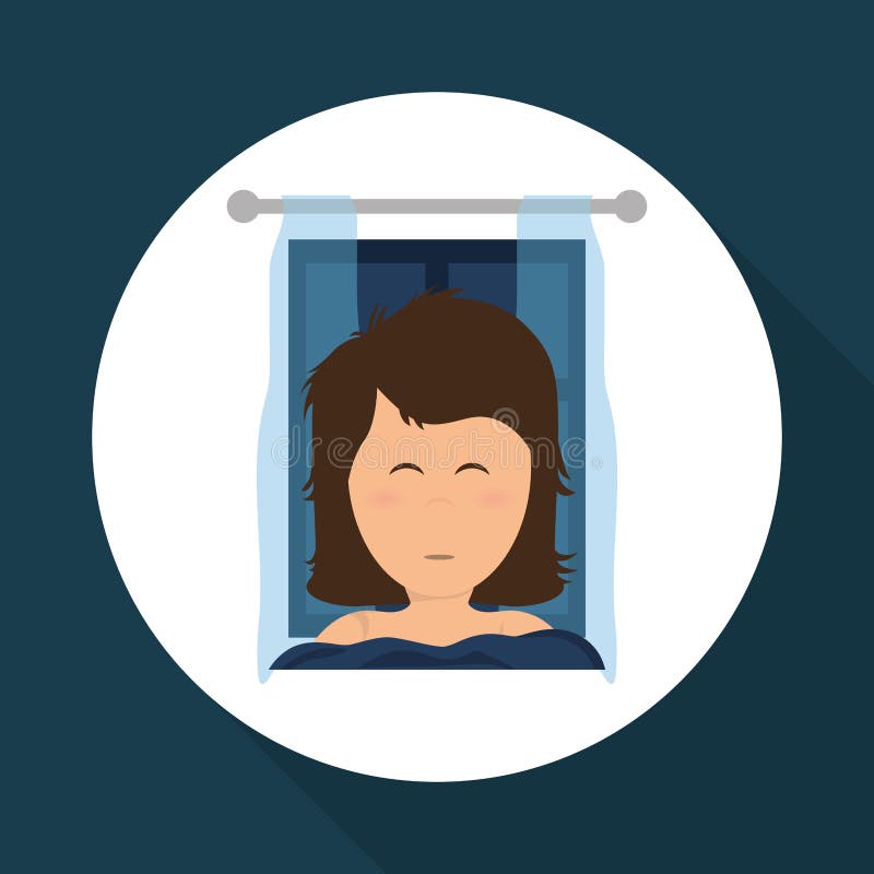 Resting Design. Sleep Icon. Bedtime Concept, Vector Illustration Stock ...