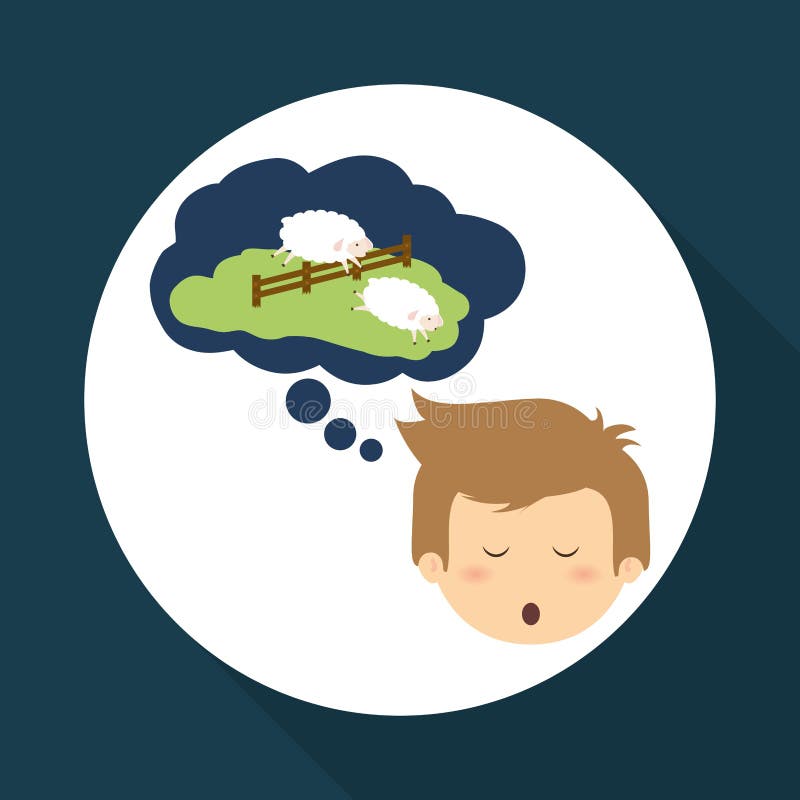 Resting Design. Sleep Icon. Bedtime Concept, Vector Illustration Stock ...