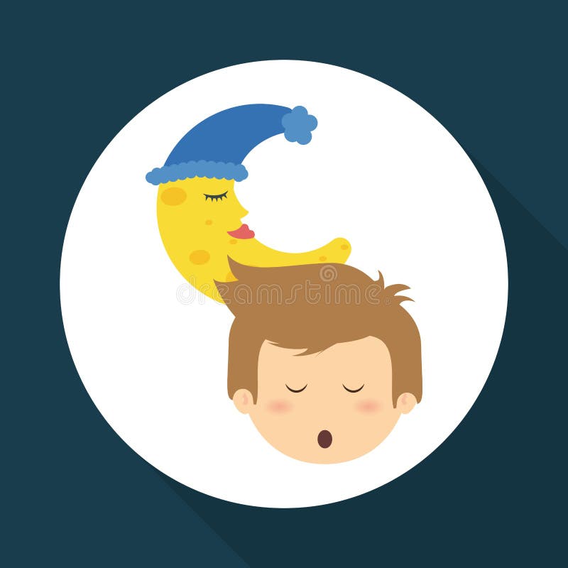 Resting Design. Sleep Icon. Bedtime Concept, Vector Illustration Stock ...