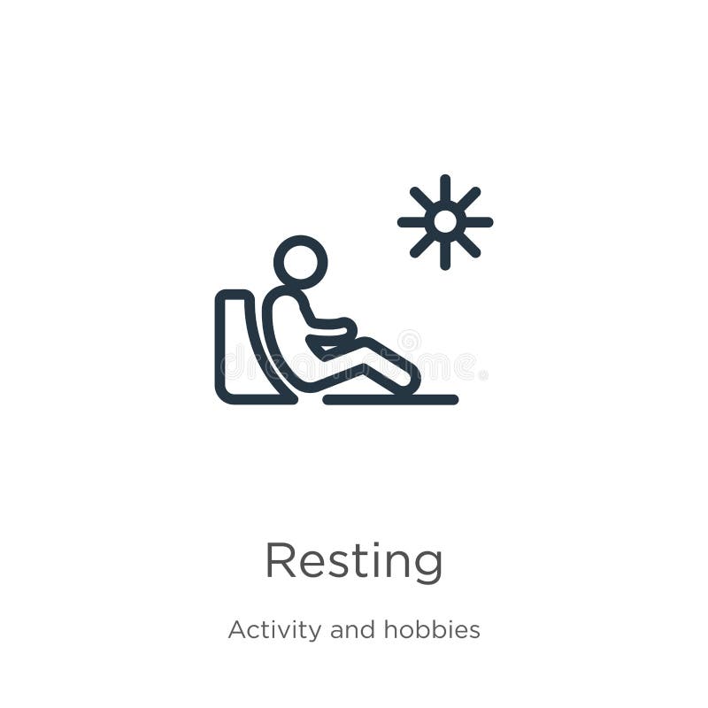 Resting Icon in Trendy Design Style. Resting Icon Isolated on White ...