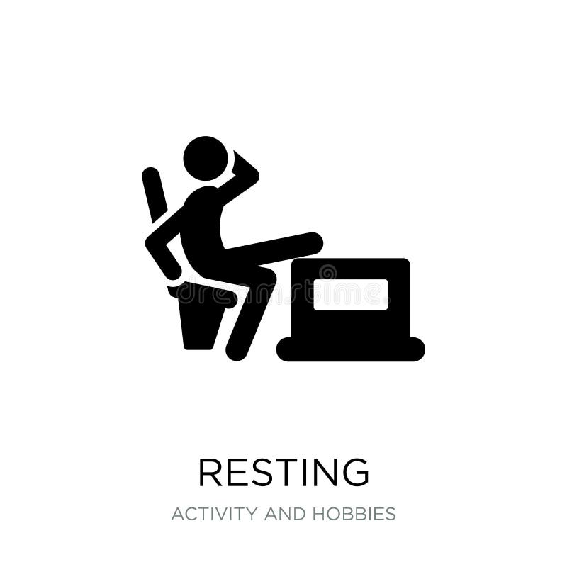 Resting Icon in Trendy Design Style. Resting Icon Isolated on White ...