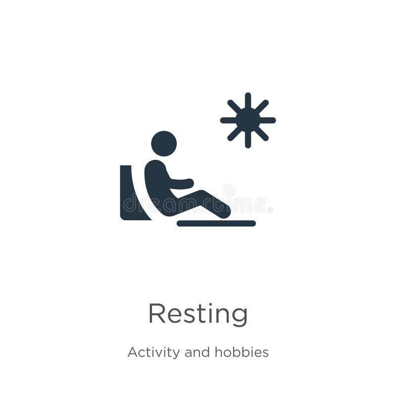 Resting Man Icon, Stick Figure Human Silhouette Sleeping on Stickman ...