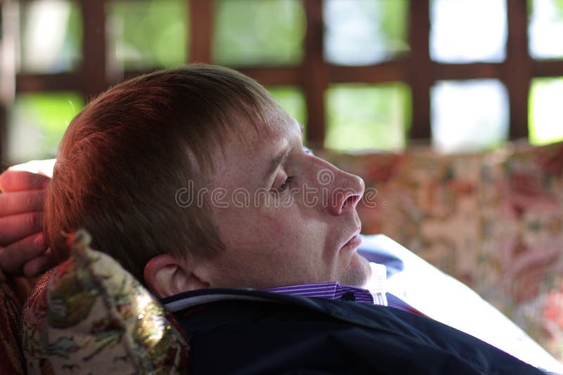 Resting Man at Summer House Stock Photo - Image of people, resting ...