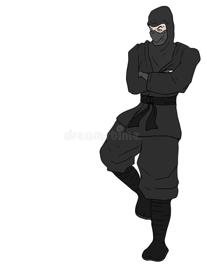 Resting ninja illustration stock vector. Illustration of warrior - 58666726