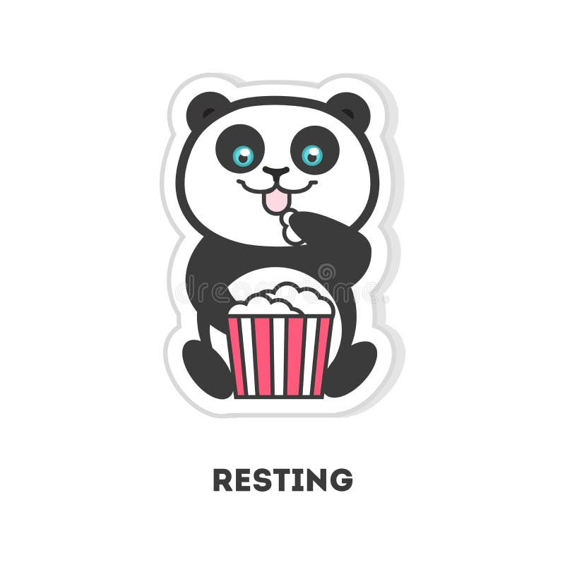 Panda Resting Stock Illustrations – 258 Panda Resting Stock ...