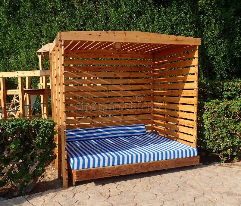 Resting Place on the Egyptian Beach Stock Photo - Image of beach, blue ...