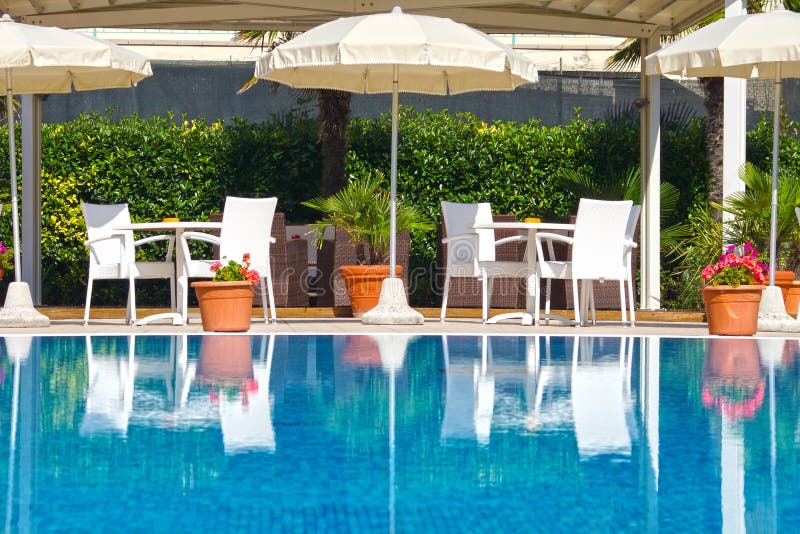 Resting place at the pool stock photo. Image of exterior - 36192774