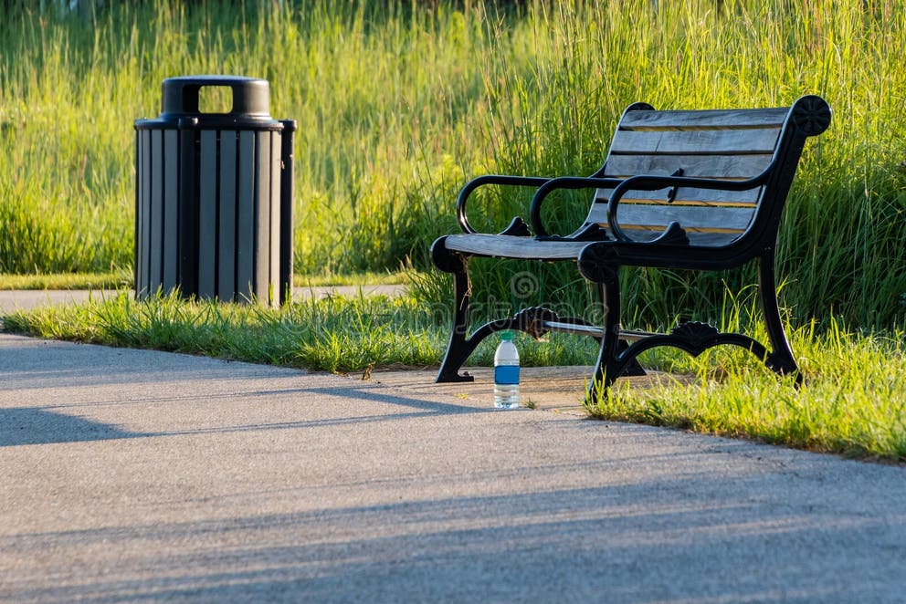 Resting Point on a Public Running Trail Stock Photo - Image of resting ...