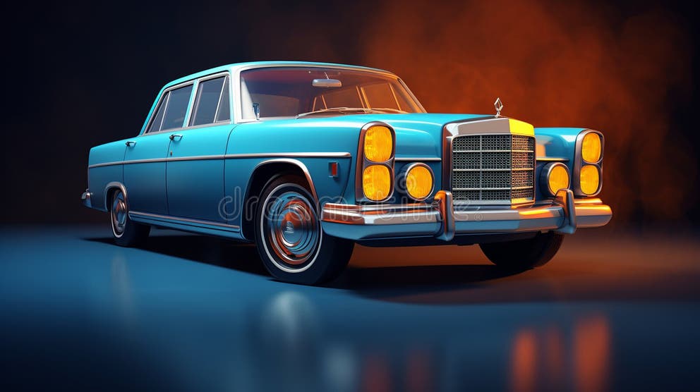 Resting Retro Car Nostalgic Radiance Stock Illustration - Illustration ...