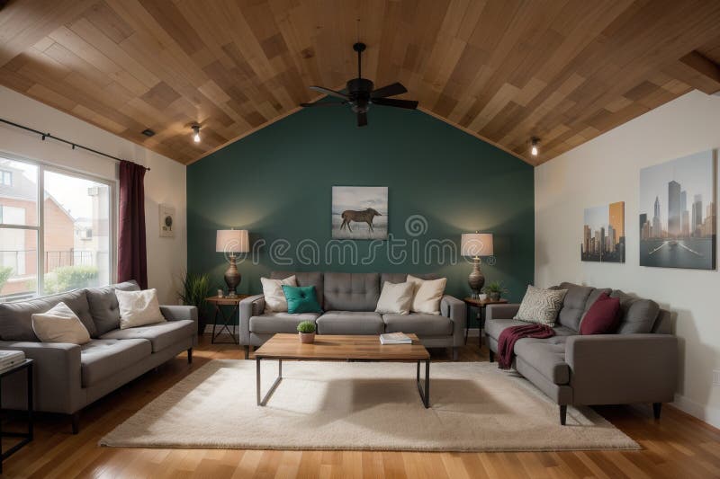 Showcasing Interior Design in Style Creative Canvas Stock Illustration ...