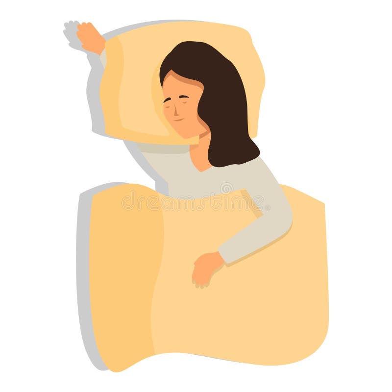 Resting Sleeping Female Icon Cartoon Vector. Calm Resting Stock Vector ...