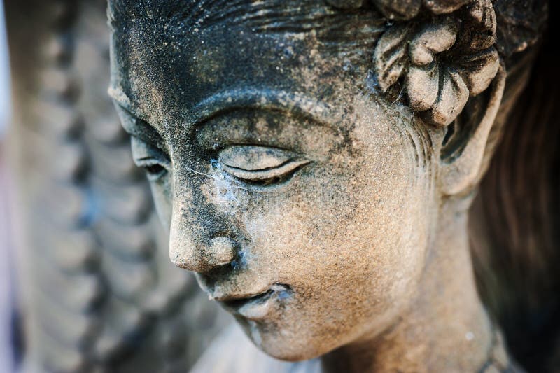 An Resting Statue in Soft Light Stock Photo - Image of human, carved ...