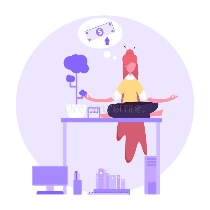 Resting at Work, a Break after a Long Hard Work, Waiting for the End of ...