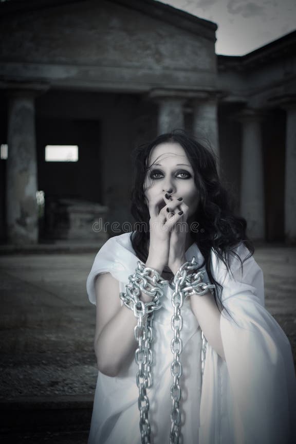 Restless ghost stock image. Image of frustration, female - 25621347