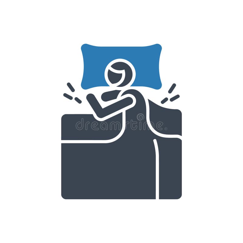 Restless Sleeper Bed Figure Icon Stock Vector - Illustration of stress ...