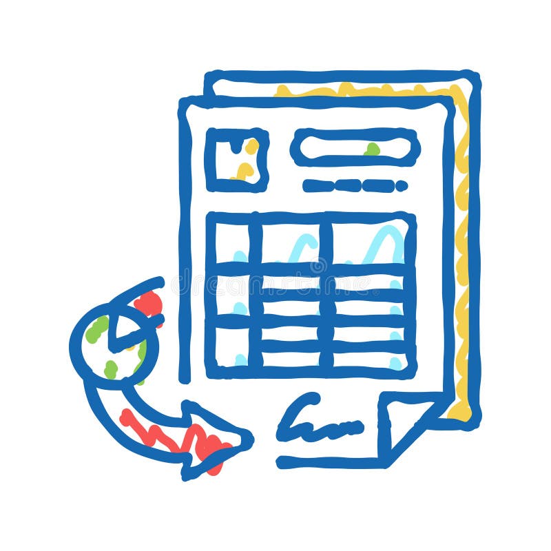 Restock Report Icon Doodle Illustration Stock Vector - Illustration of ...