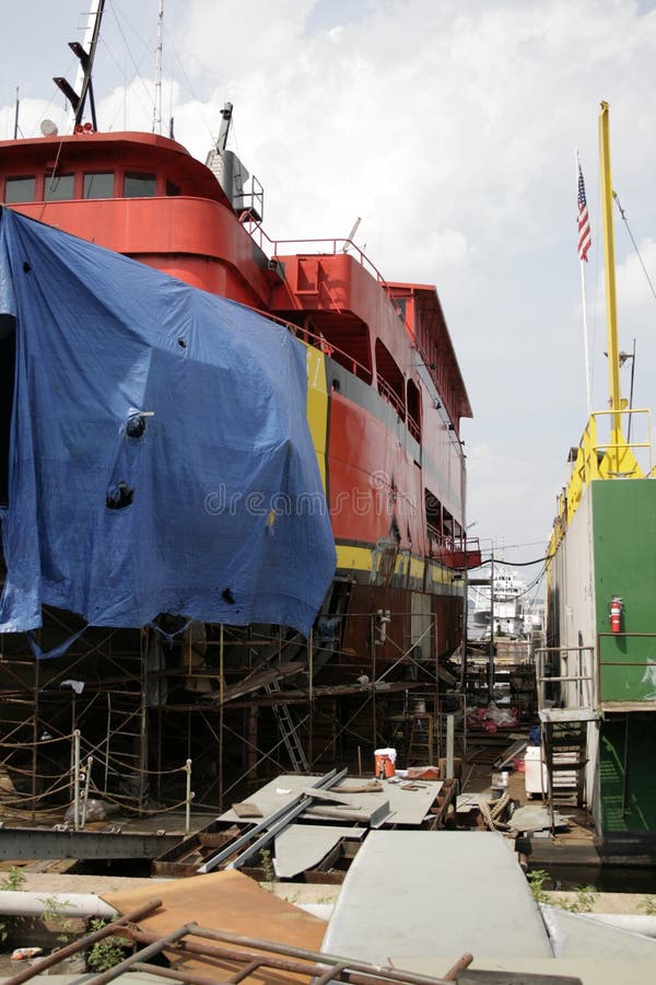 Restoration stock photo. Image of damaged, ship, scaffolding - 9715458