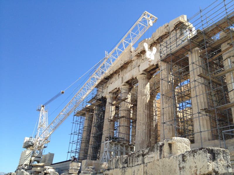 Restoration of the Acropolis. Stock Photo - Image of parthenon ...