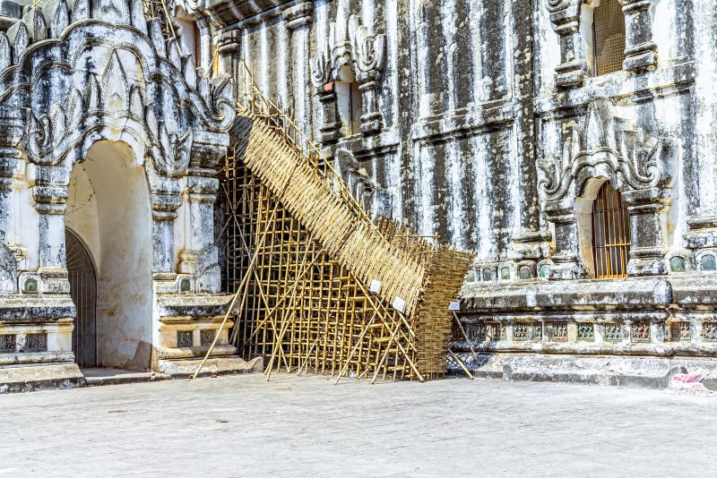 Restoration of Ancient Ananda Temple Stock Image - Image of repair ...