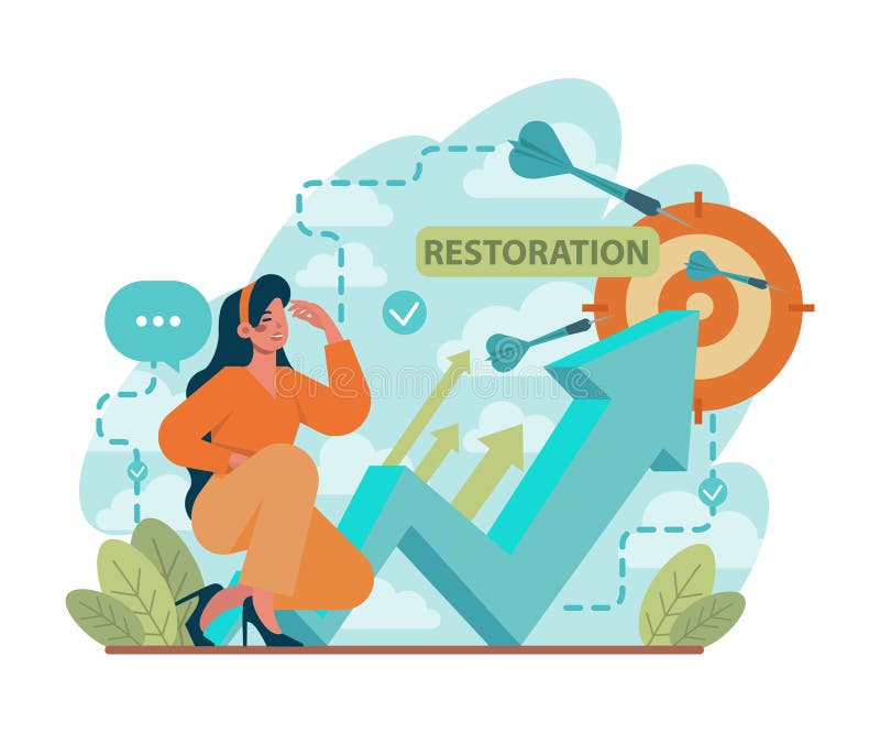 Restoration Concept. Post Crisis Growth or Recovery Stock Vector ...
