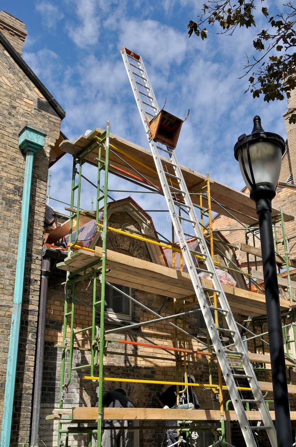 Restoration of Historic Building Stock Image - Image of work ...