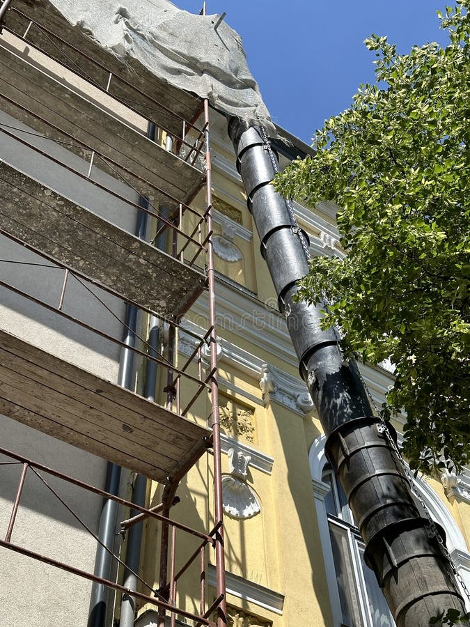 Restoration of an Old Building Stock Photo - Image of view ...