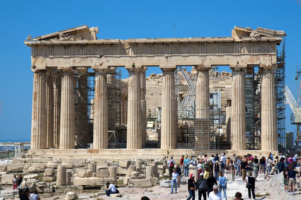 Restoration of Parthenon editorial photography. Image of european ...