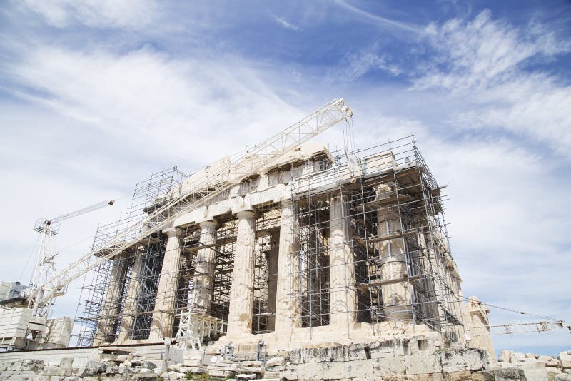 Restoration of the Parthenon Stock Image - Image of historic ...