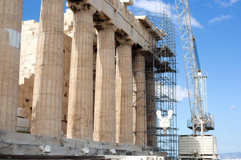 Restoration Work at the Parthenon, Athens Stock Photo - Image of athens ...