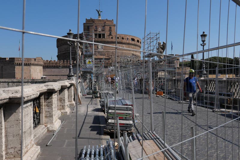 ROME JULY 11 2024 RESTORATION WORK Editorial Photo - Image of city ...